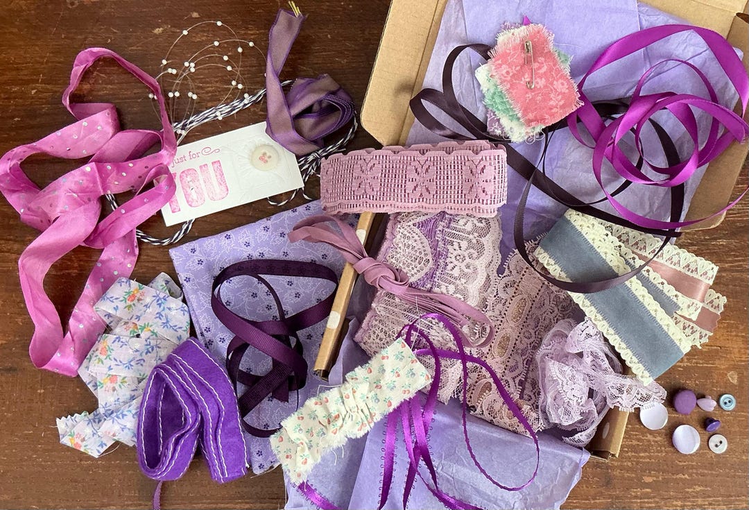 Junk Journal Kit-purple Goody Box-journal Making Kit-purple Craft ...