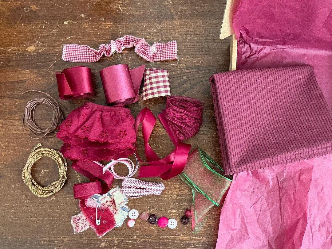 Maroon Goody Box-junk Journal Making Kit-wine Journal Kit-vintage ...