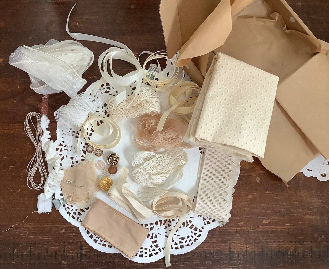 Tan Goody Box-vintage Supplies-journal Making Kit-junk Journal Supplies ...