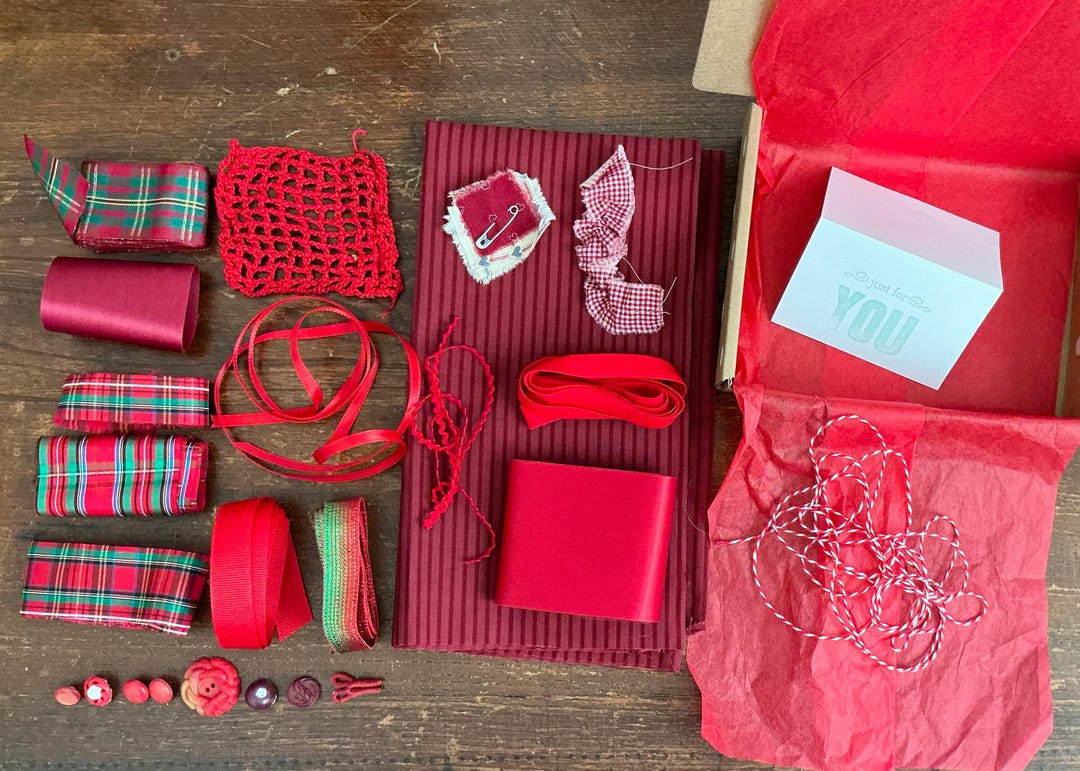 Red&green Goody Box-junk Journal Making Kit-red Journal Kit-vintage ...