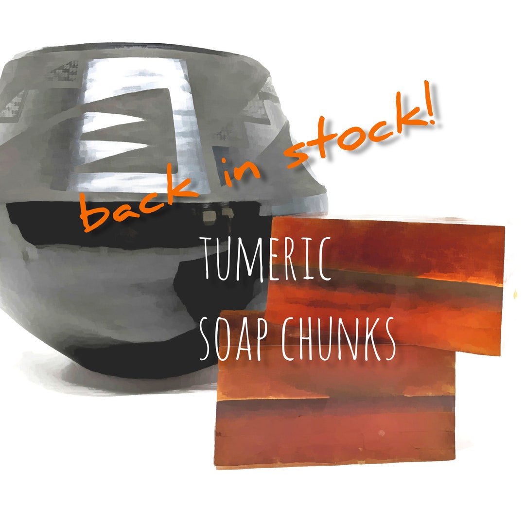 Tumeric SOAP CHUNKS Yummy Scent Moisturizing Superfat Bath Soap 5 Oz ...