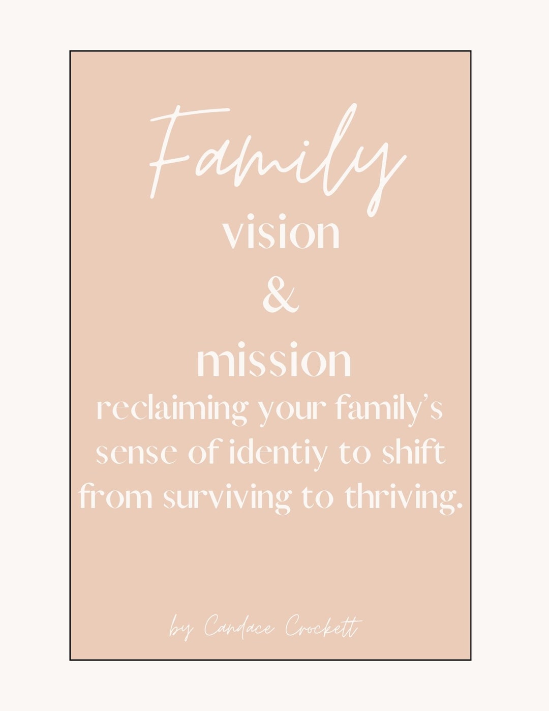 Family Vision and Mission Statement Workbook - Etsy
