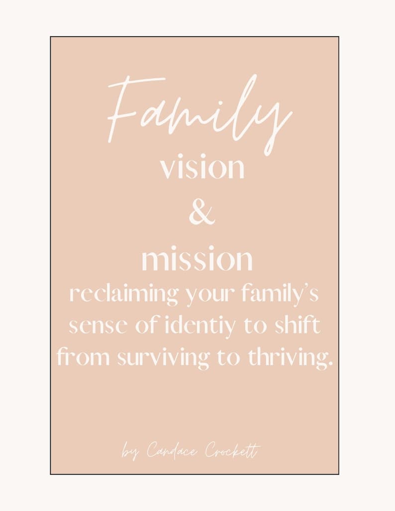 Family Vision and Mission Statement Workbook - Etsy