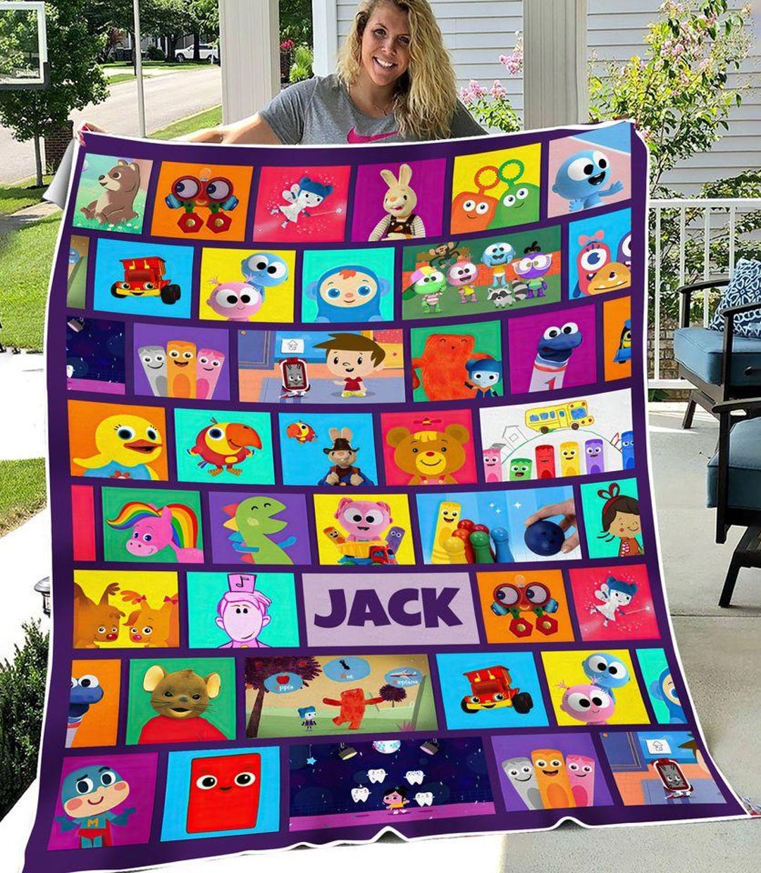 Personalized Baby First TV Blanket, Custom Name Blanket, Baby First TV ...