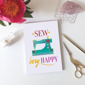 Sew Very Happy Sewing Room Wall Decor Digital Art Print Instant ...