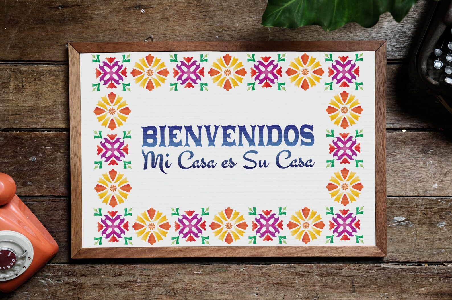 Bienvenidos Welcome Sign in Spanish Printable Digital Art Includes 2 ...