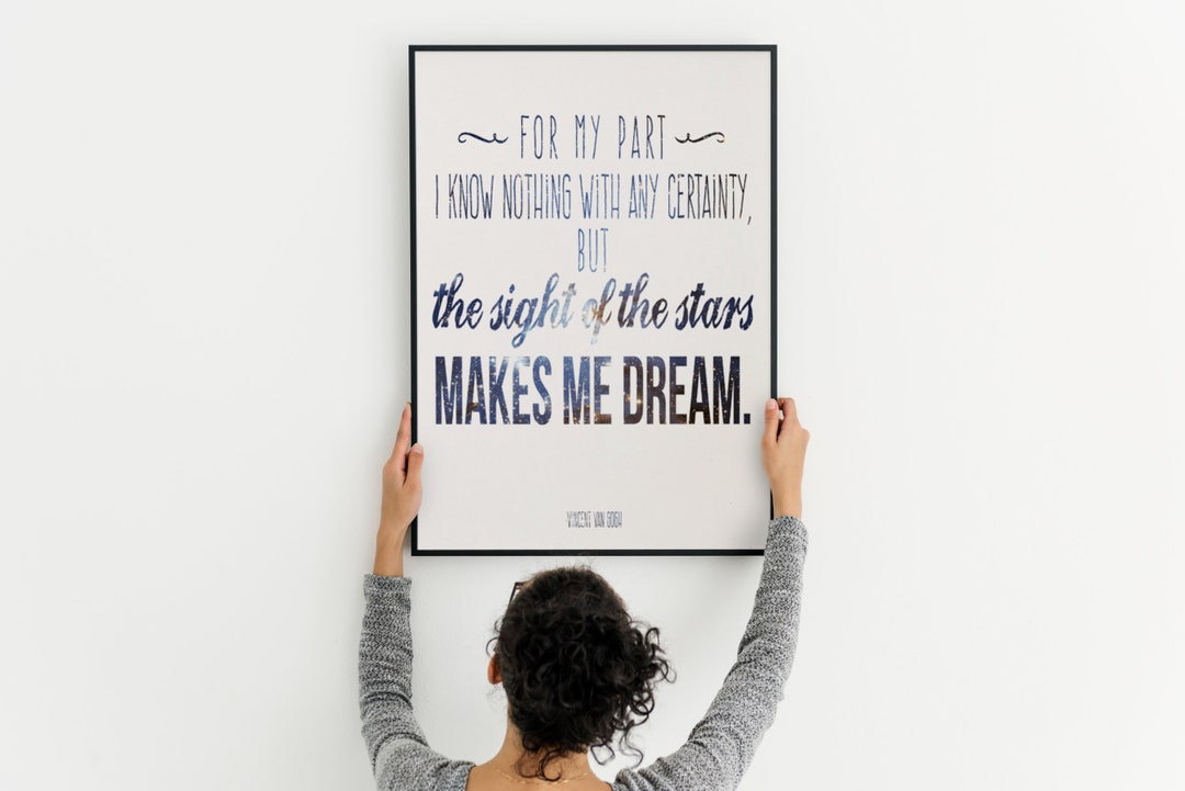 The Sight of the Stars Vincent Van Gogh Quote Print Digital Art Wall ...