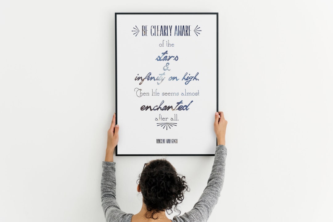 Stars and Infinity on High Vincent Van Gogh Quote Print Digital Art ...