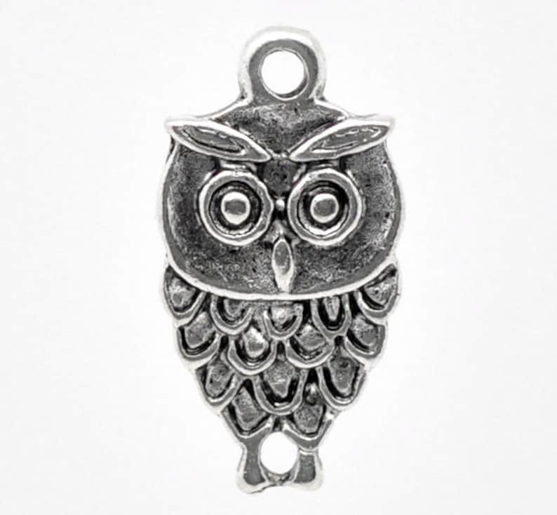 5 Pieces Antique Silver Small Owl Charms - Etsy