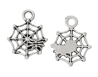 Spider Web Charm - Etsy