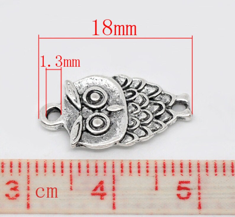 5 Pieces Antique Silver Small Owl Charms - Etsy