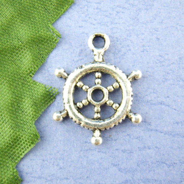 Ship Wheel Charm - Etsy
