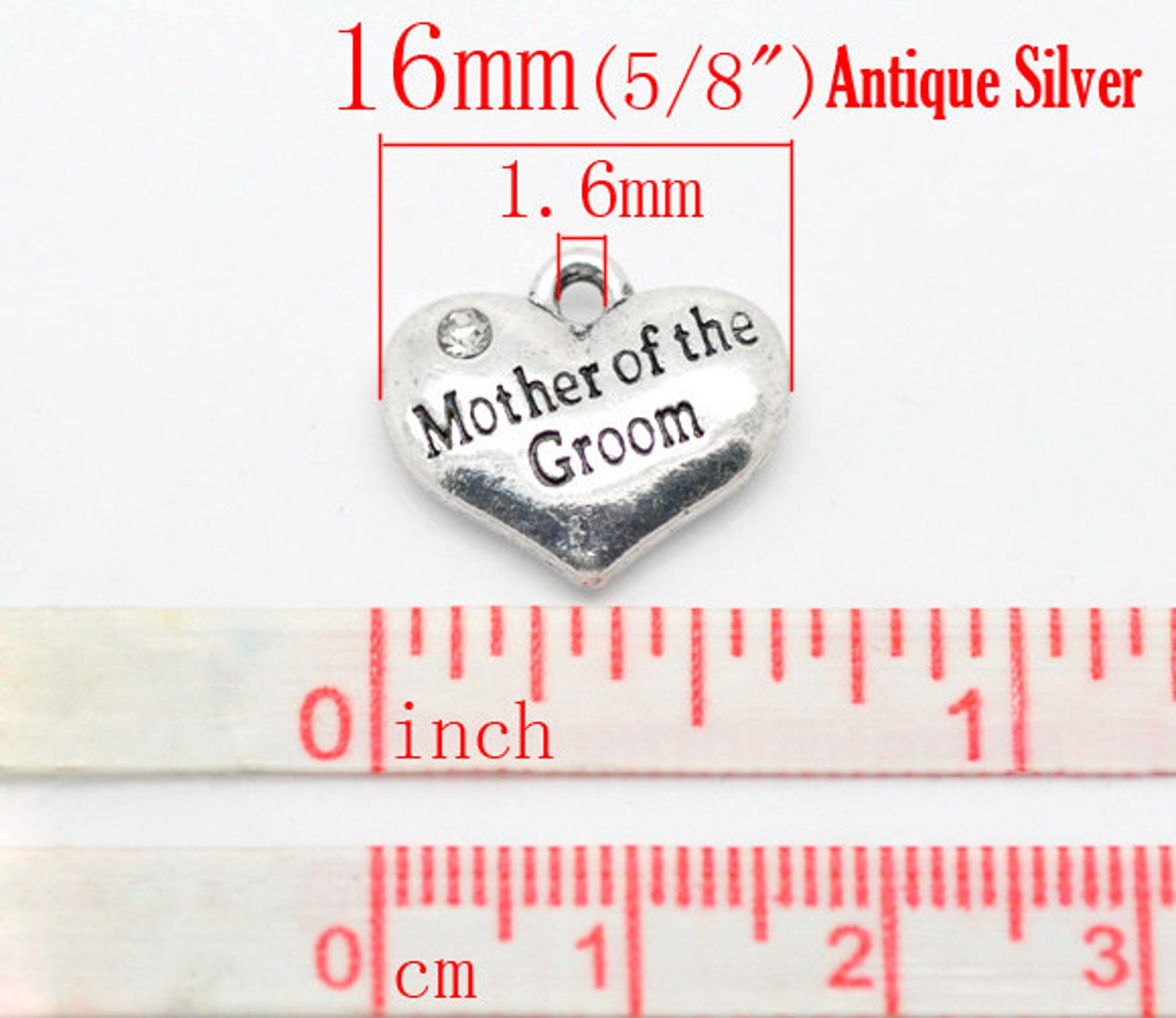 4 Pieces Antique Silver Rhinestone mother of the - Etsy