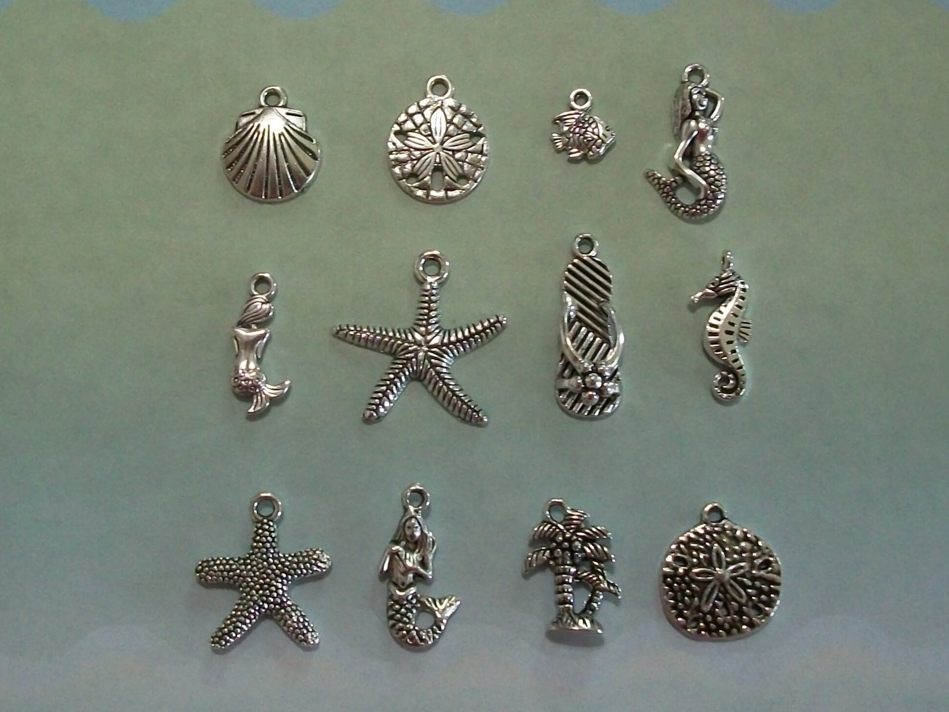 Cute 12 Piece Tropical/beach Charm Collection - Etsy