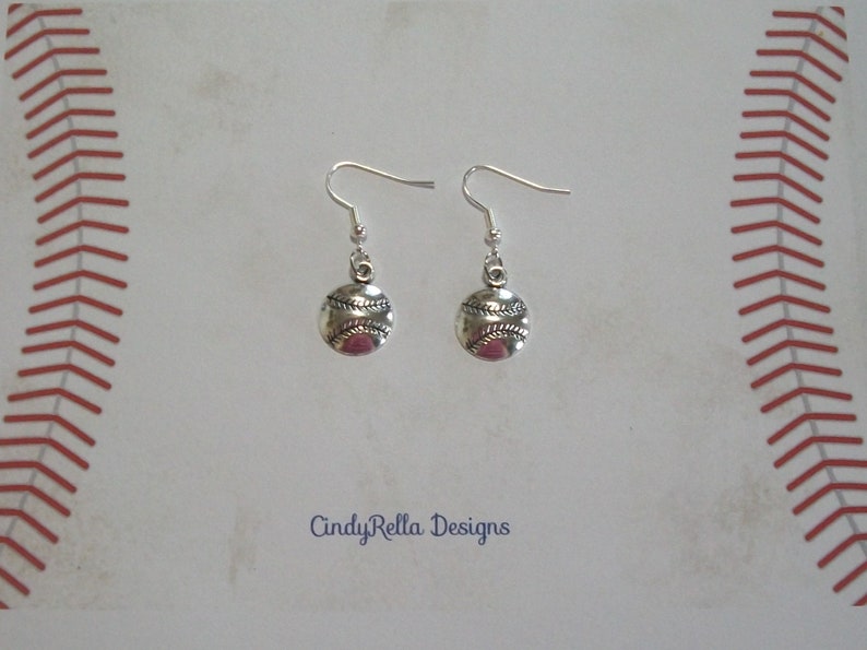 Cute Antique Silver Baseball/softball Charm Necklace and Earrings - Etsy