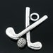 10 Pieces Antique Silver Double Golf Club/ball Charms - Etsy