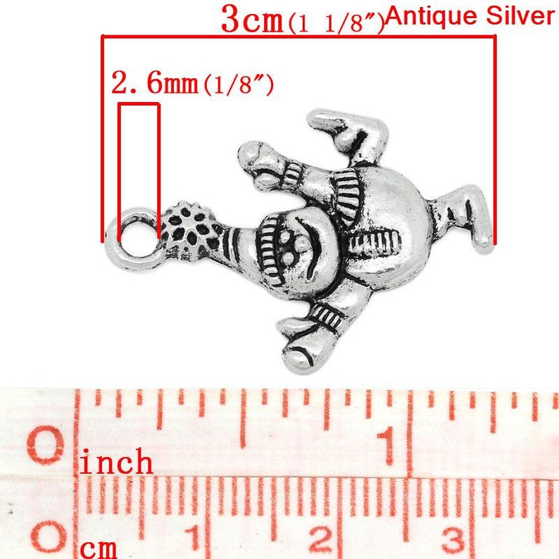 10 Pieces Antique Silver Christmas Snowman Charms - Etsy
