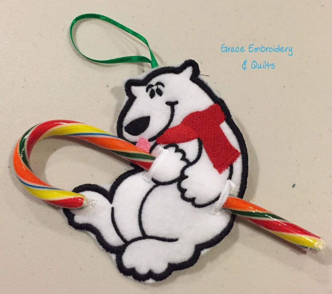 Polar Bear Candy Cane/sucker Holder - Etsy