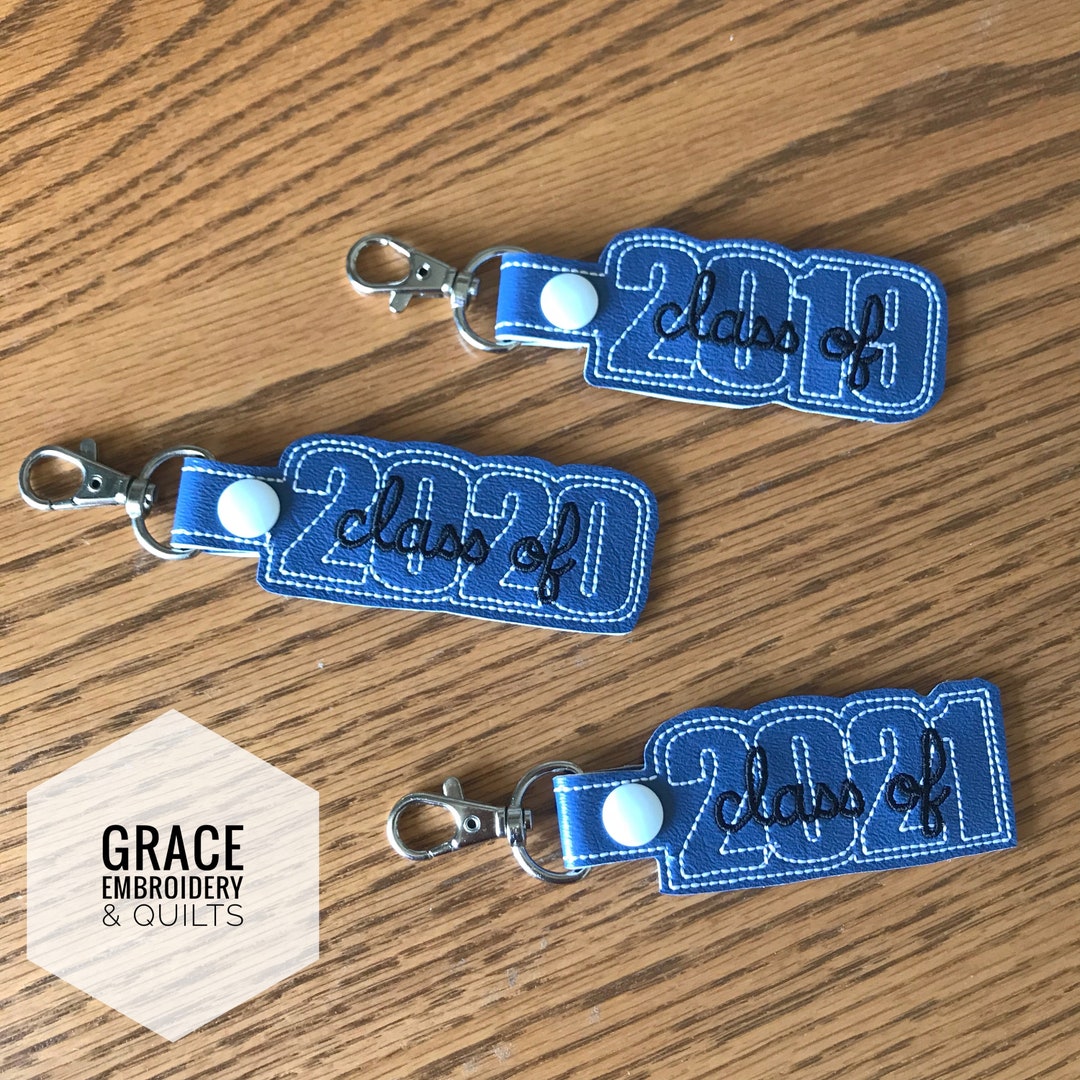 Embroidered Class of [year] Key Fob, Graduation Gift - Etsy