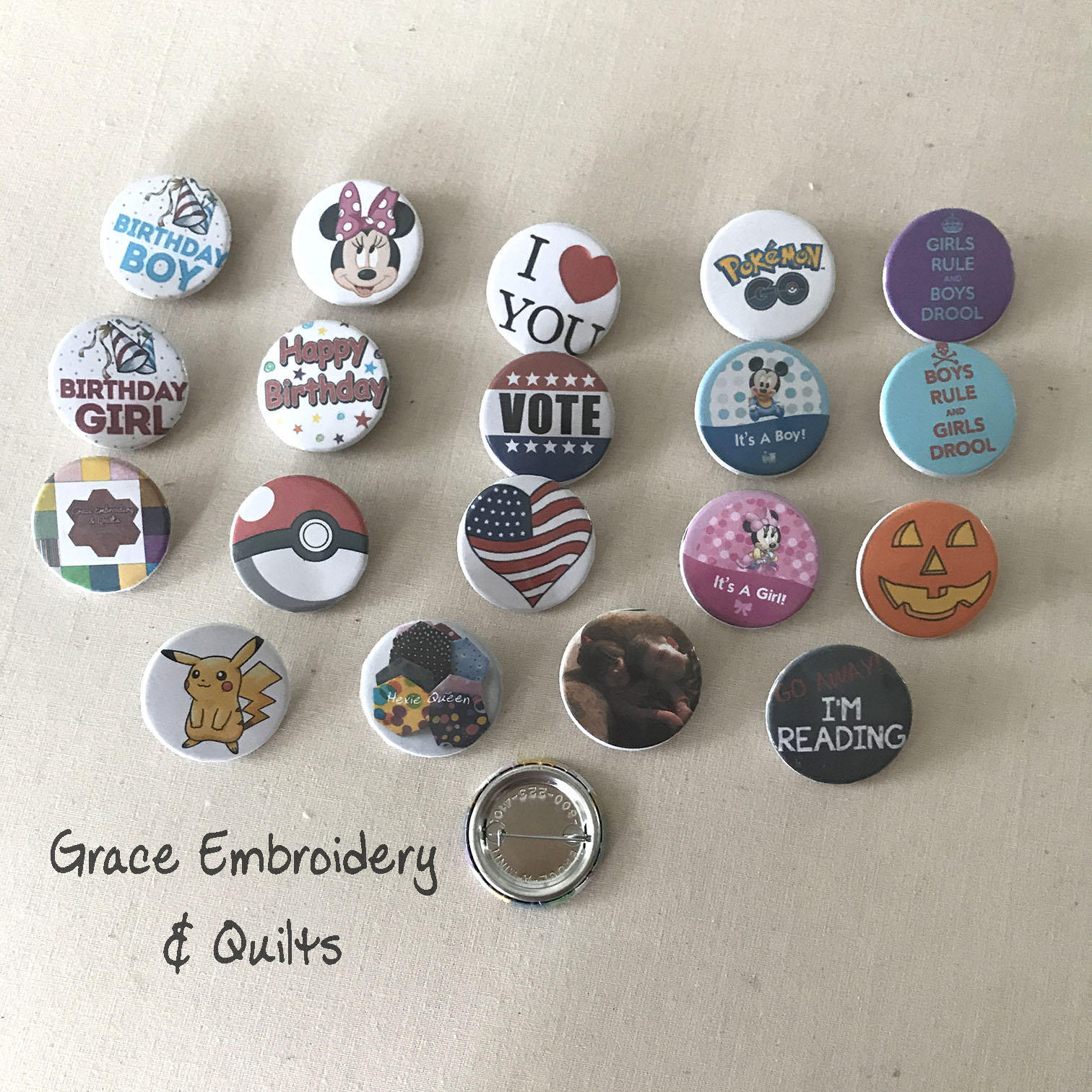 50 1.25-inch Custom Pin-Back Button Personalized Just for | Etsy