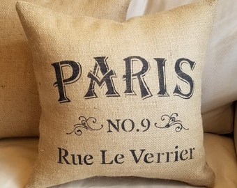French Script Pillow - Etsy