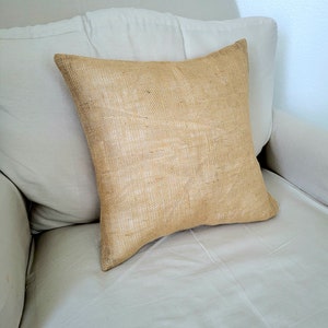 Natural Rustic Burlap Pillow Cover Rustic Farmhouse Style - Etsy
