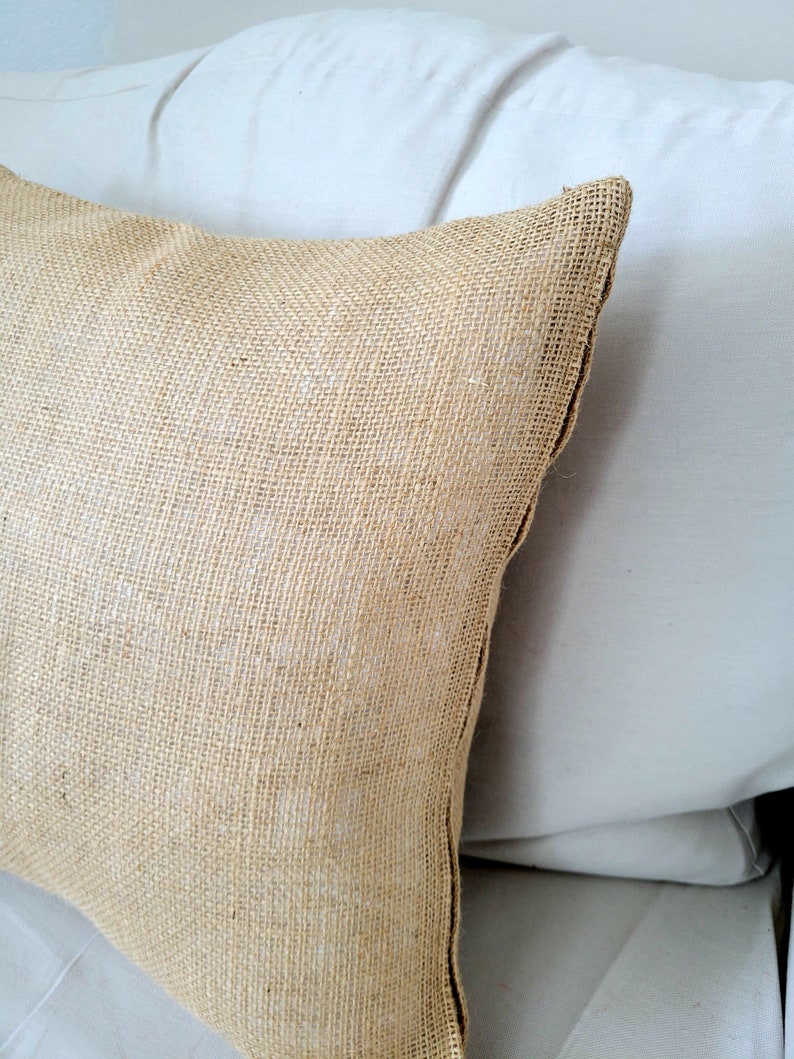 Natural Rustic Burlap Pillow Cover Rustic Farmhouse Style - Etsy