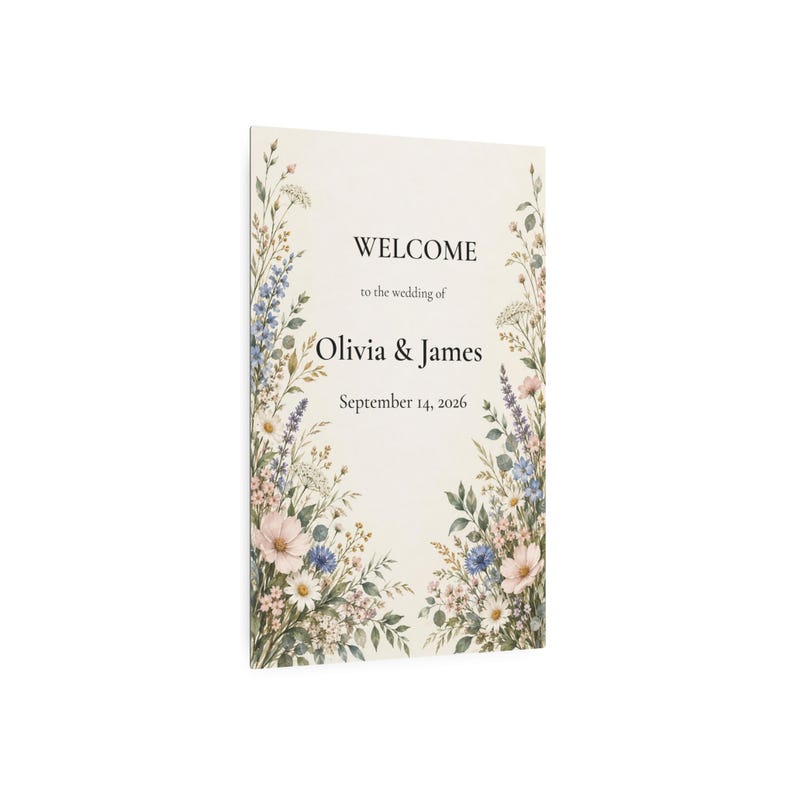 Personalized Wedding Welcome Sign, Custom Metal Sign, Couple Names ...