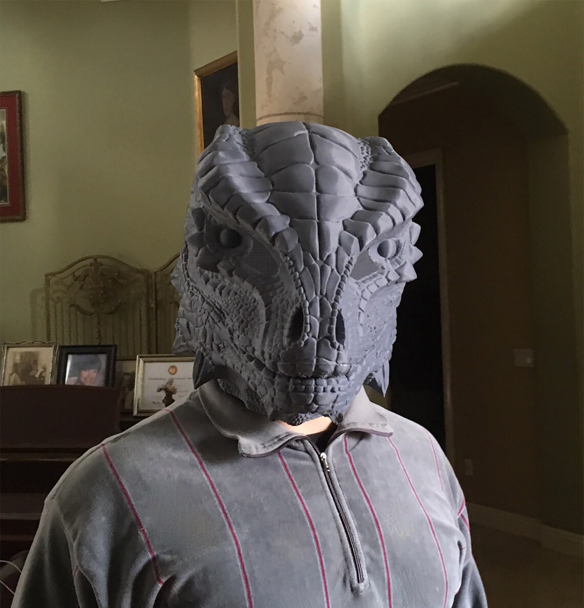 Unpainted Male Argonian Mask Helmet - Etsy