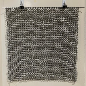 18" X 18" Antiqued Aluminum Riveted Chainmaille Fabric Squares for Armor and Cosplay - Etsy