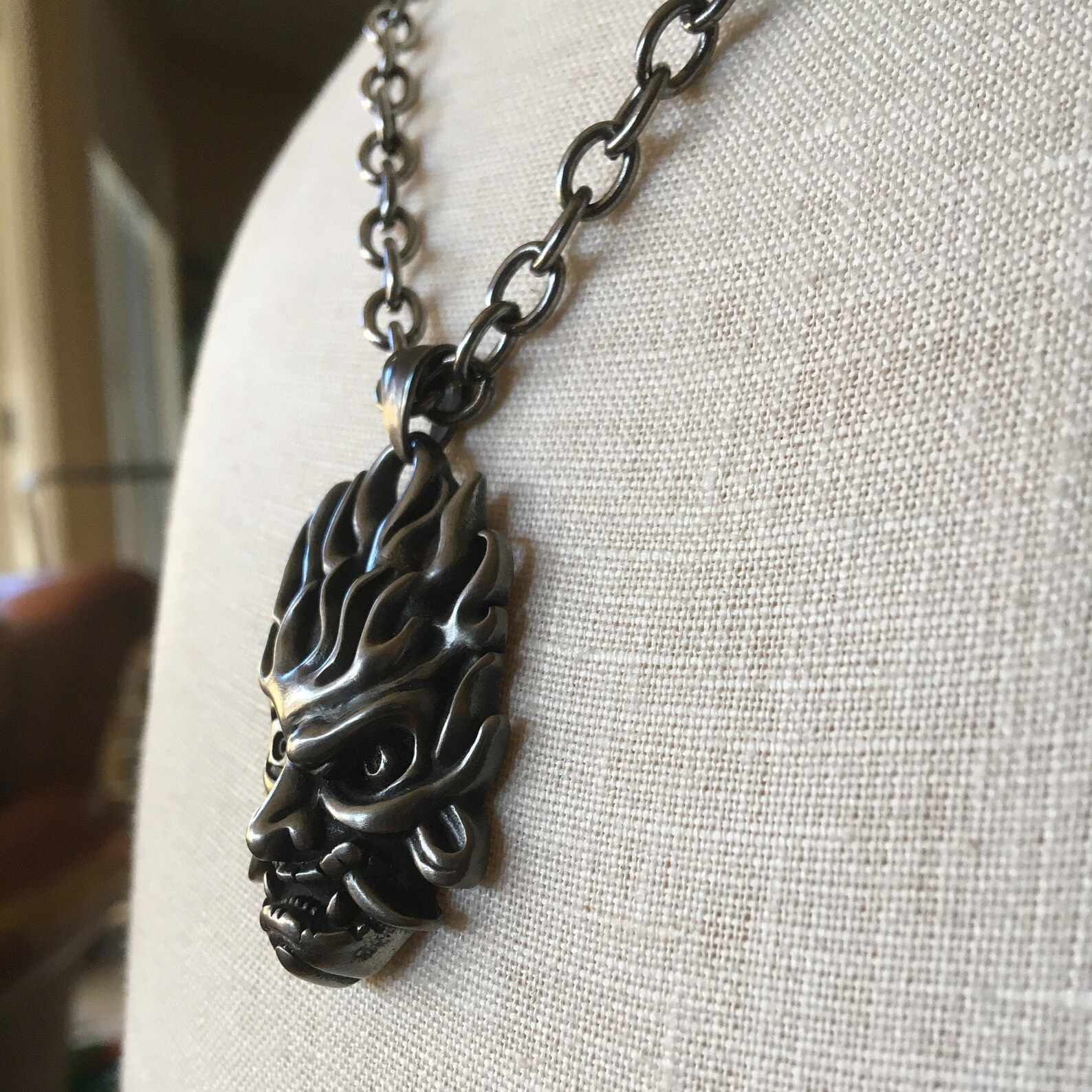 Stainless Steel Cyber Samurai Pendant - Etsy