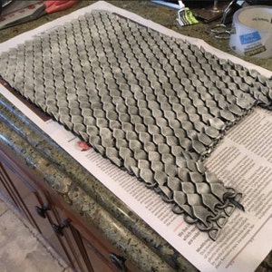 EVA Silver Foam Scale Chainmaille Armor 1 Square Foot Custom Made - Etsy