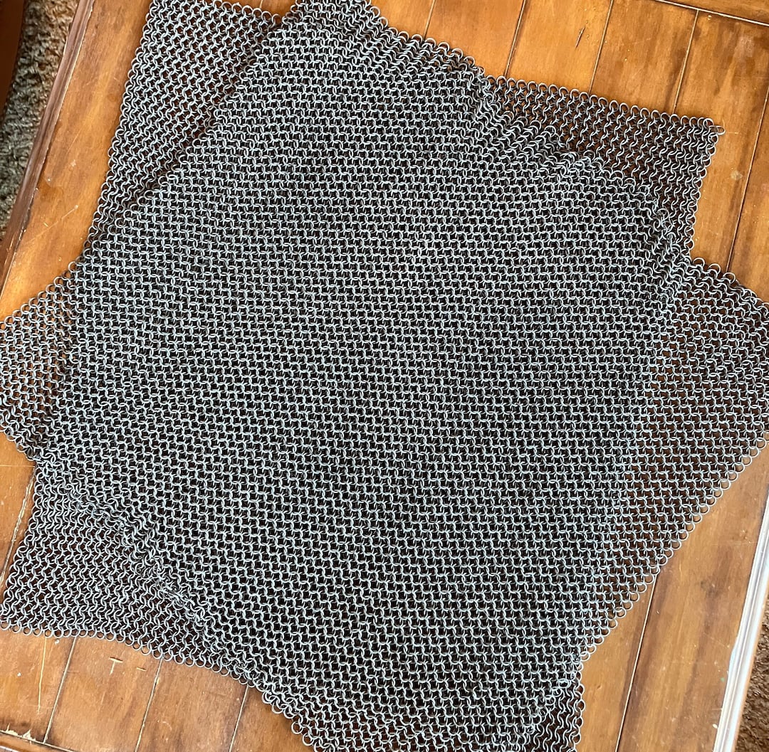 24 X 24 Blackened Aluminum Chainmaille Fabric Squares for Armor and Cosplay - Etsy