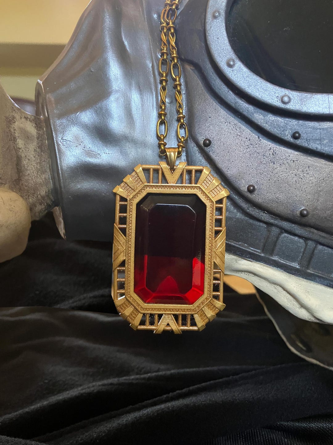 The Sandman Ruby Dreamstone, Gold Plated Cast Metal Frame With Red ...