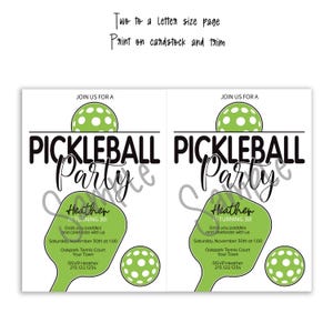 Pickleball Birthday Party Invitation: Personalized Printable (digital ...