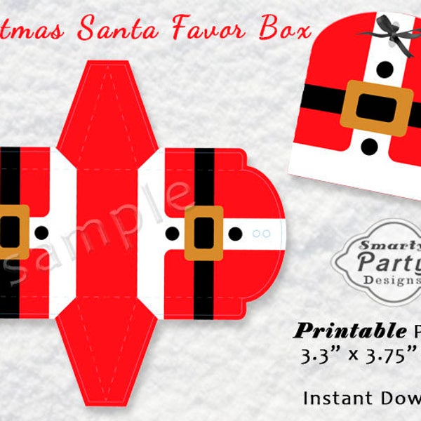 Christmas Favor Box - Etsy