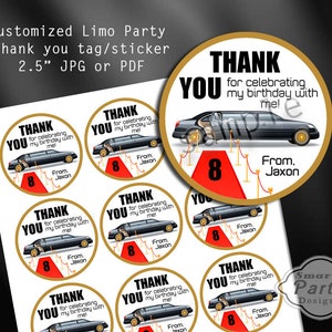 Limo Birthday Party Invite | Limousine Invitation Red Black Printable ...
