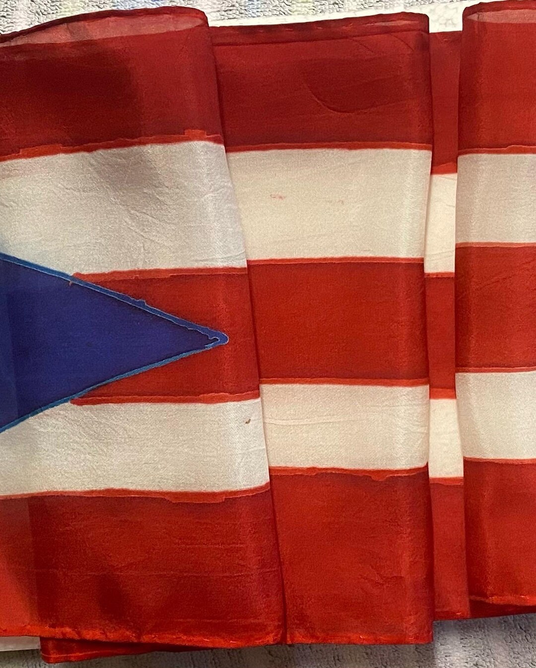 Sale on Hand Dyed Silk Puerto Rican Flag Scarf - Etsy