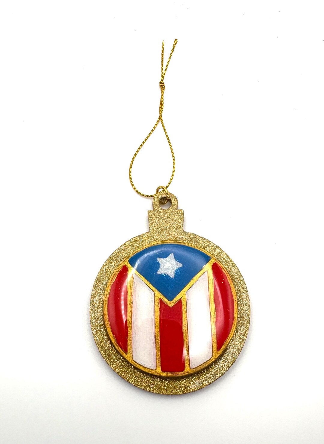 Handmade Handpainted Puerto Rican Flag Ornament - Etsy