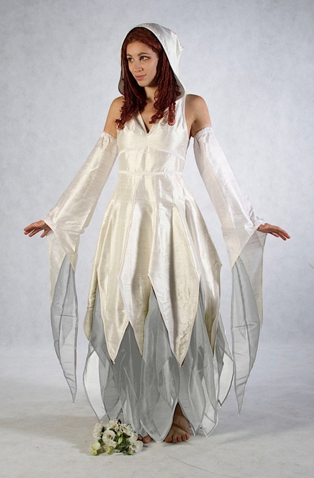 Ivory and Silver Pixie Maiden Full Outfit Made to Order - Etsy UK