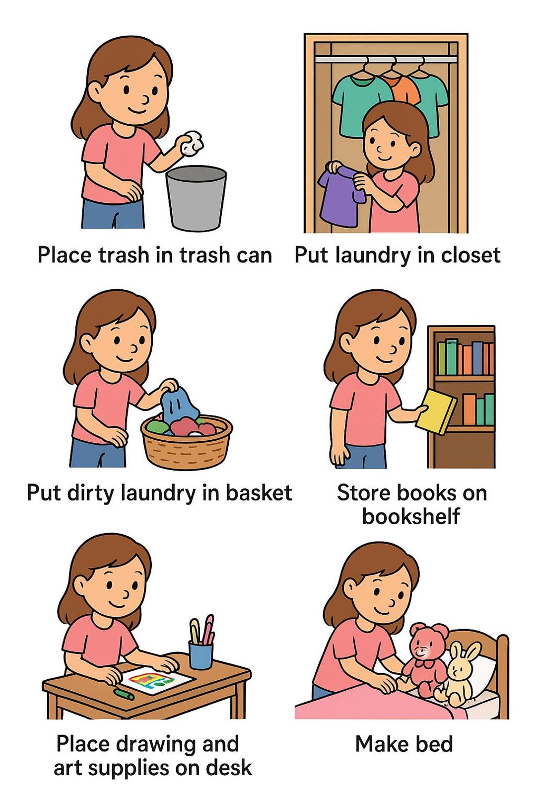 Social Story on How to Clean Room for Kids That Are Neurodivergent ...