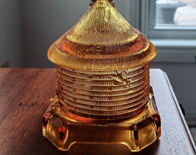 Imperial Glass Amber Beehive / Bee Hive Honey Pot - Etsy