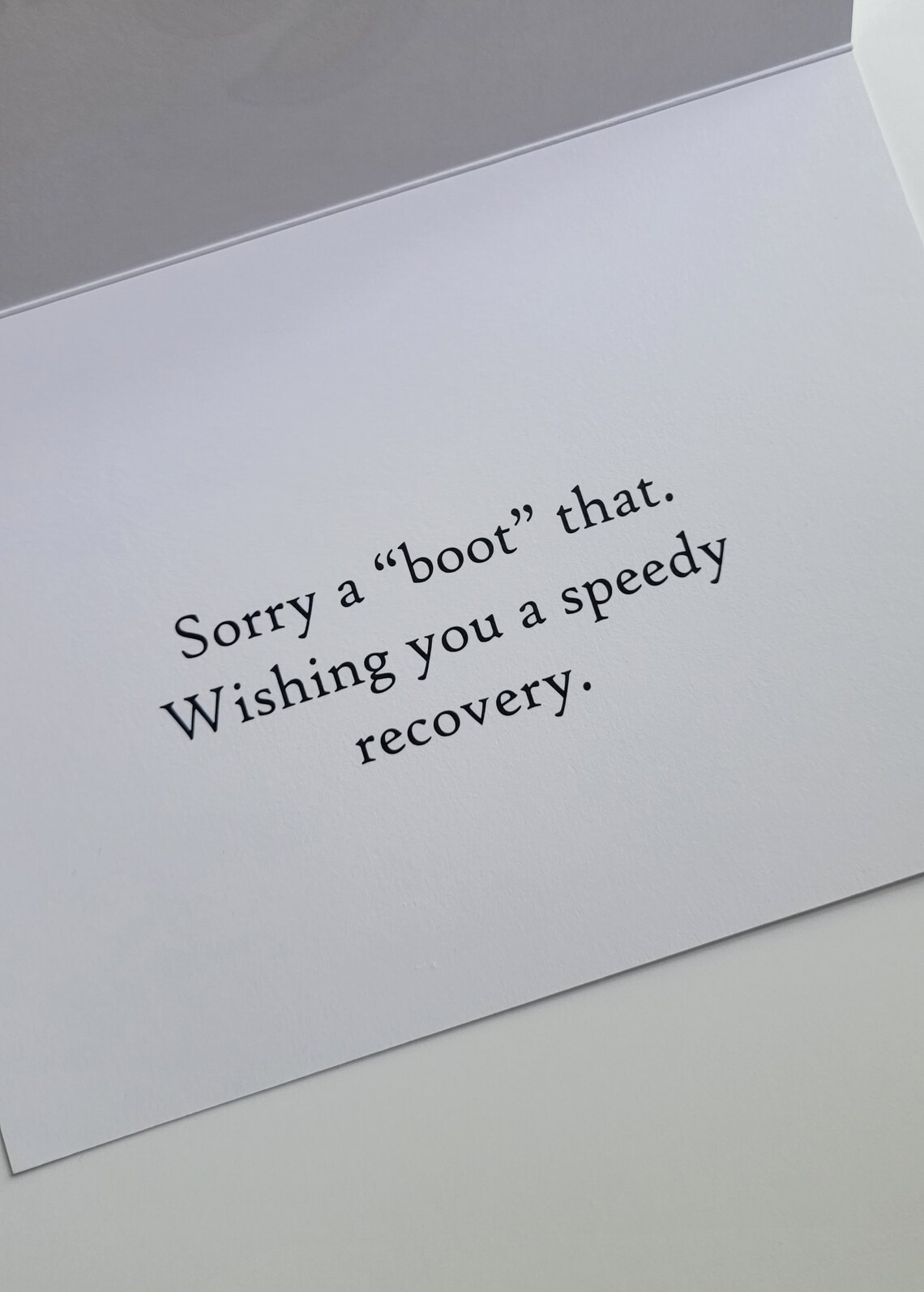 Funny Broken Foot Get Well Card: Injured Ankle Greeting Card - Etsy