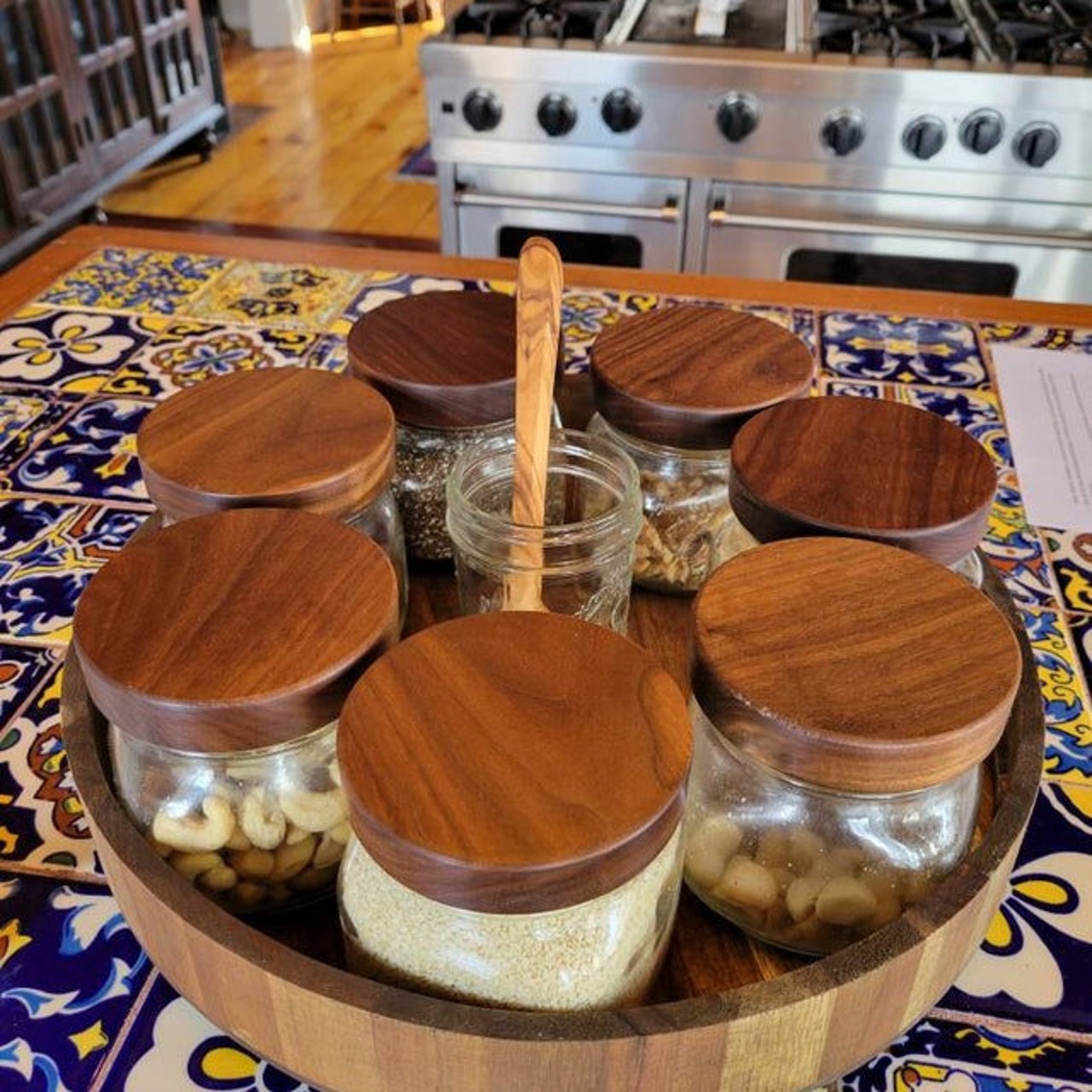 3-pack Wide Mouth Wooden Screw-top Mason Jar Lids Your - Etsy