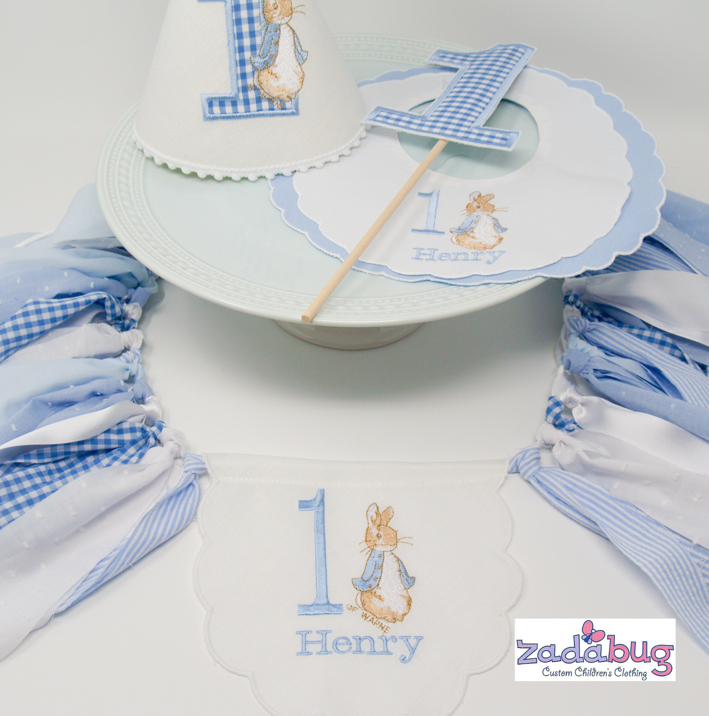 Personalized Embroidered Peter Rabbit Highchair | Etsy