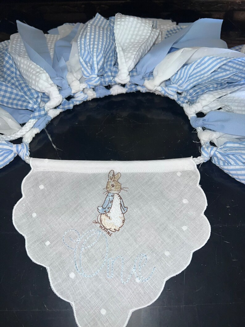 Embroider Peter Rabbit Banner-wall Banner First - Etsy