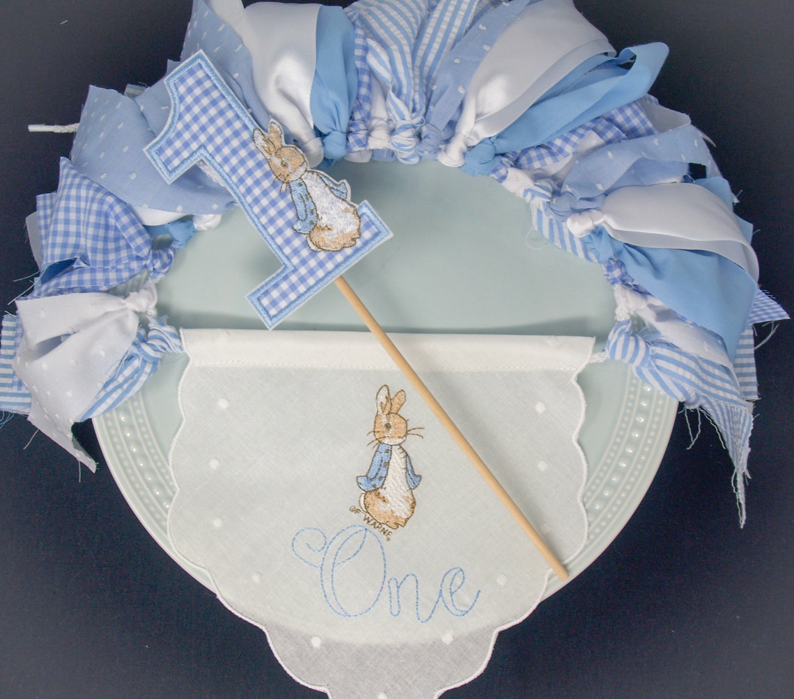 Embroider Peter Rabbit Banner-wall Banner First - Etsy