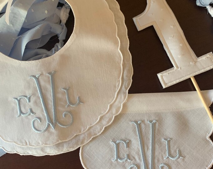 Embroidered Monogram Banner-wall Banner for First - Etsy