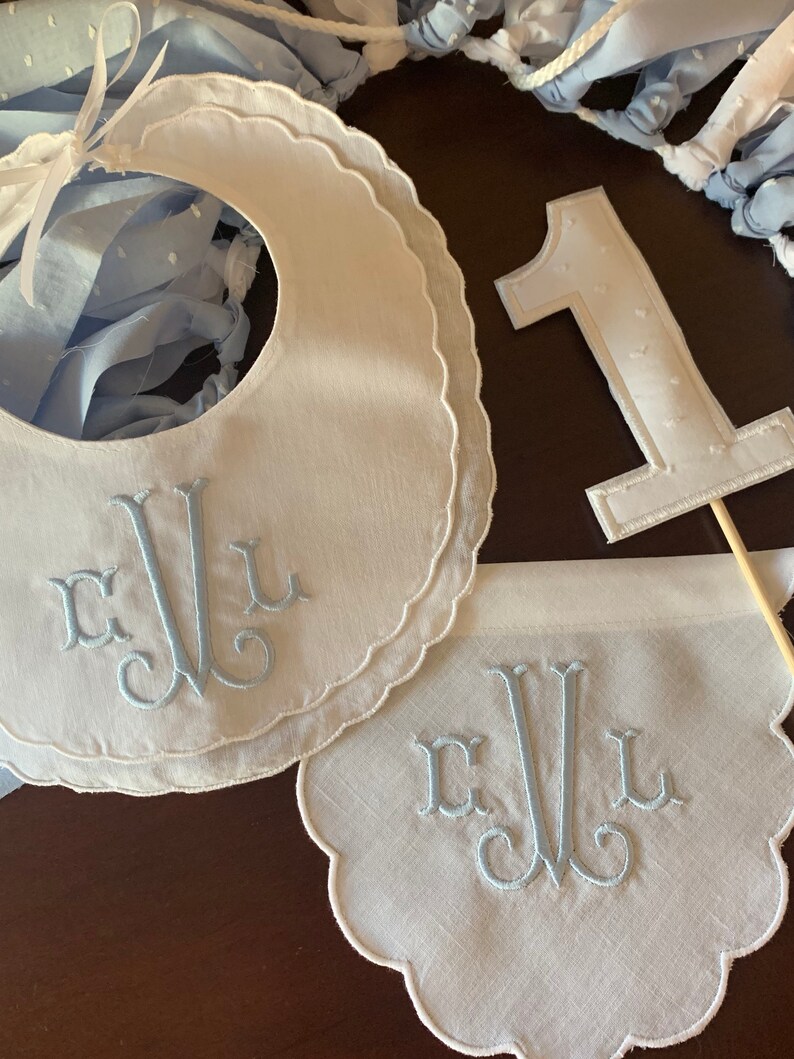 Embroidered Monogram Banner-wall Banner for First - Etsy