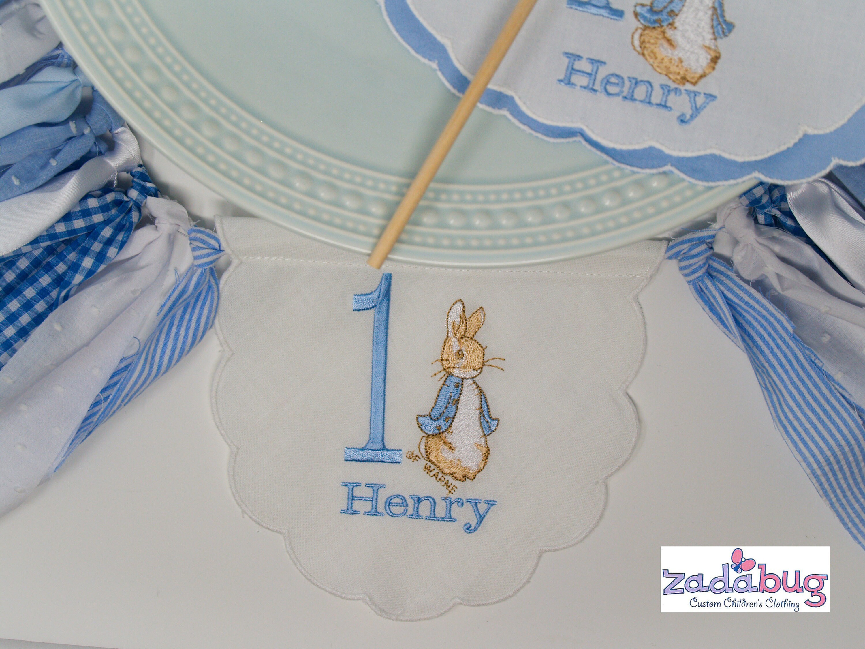 Personalized Embroidered Peter Rabbit Highchair | Etsy